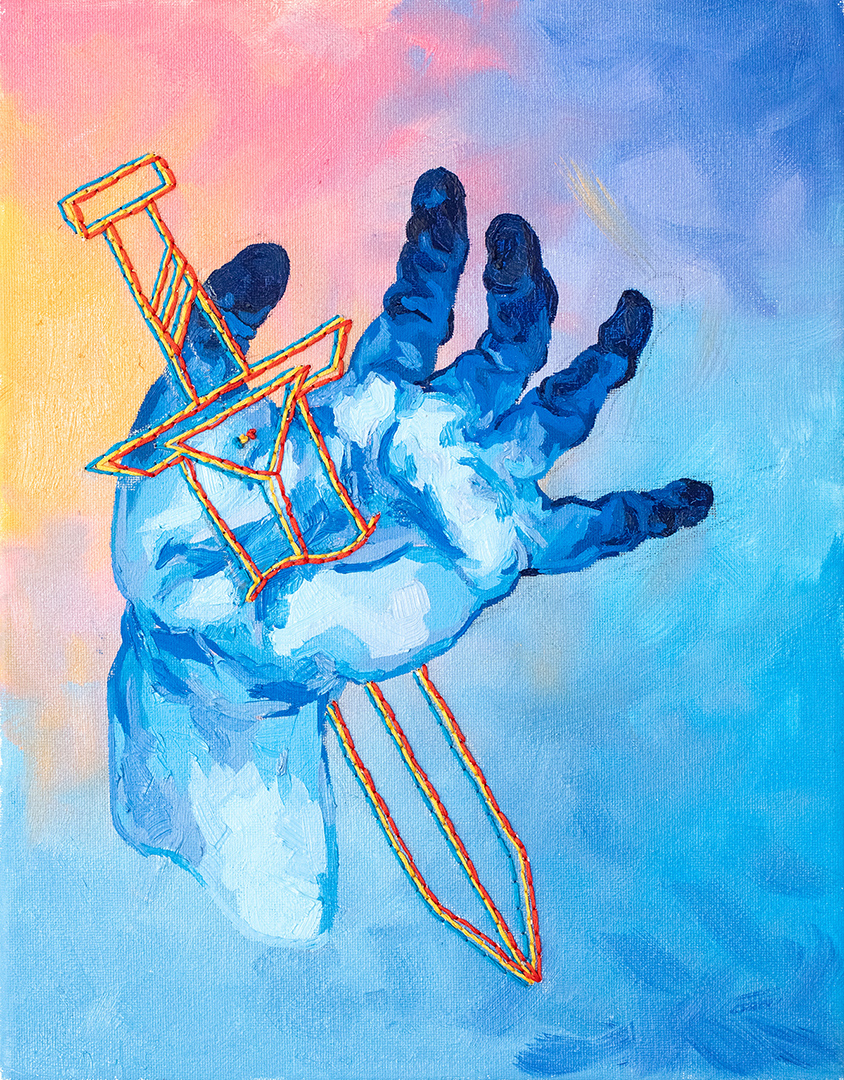 Blue Hand Painting #2 – Gallery X